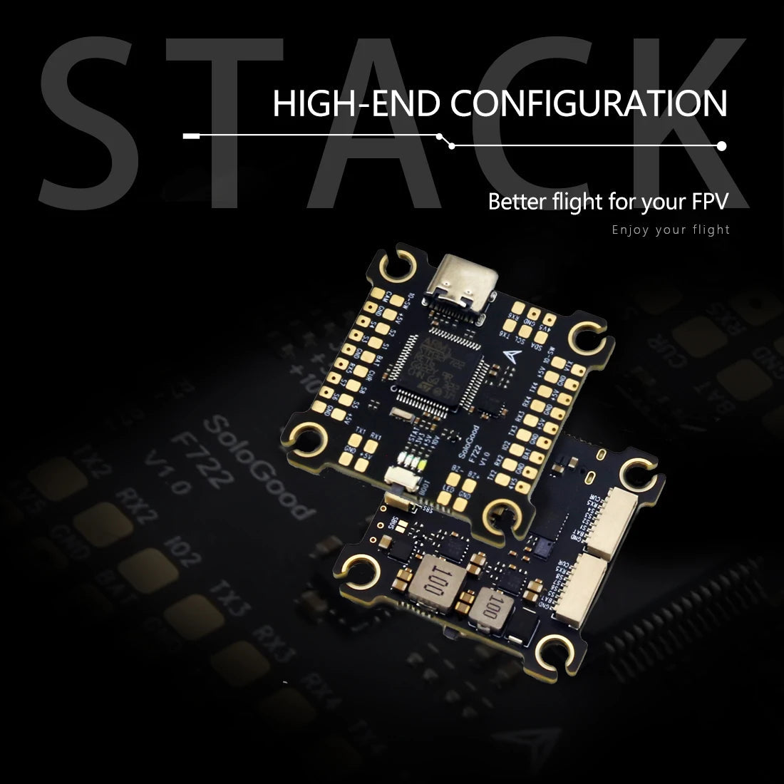 SoloGood F722 Stack ICM42688P F722 Flight Controller BLHELI_S 60A 4in – SoloGood.RC